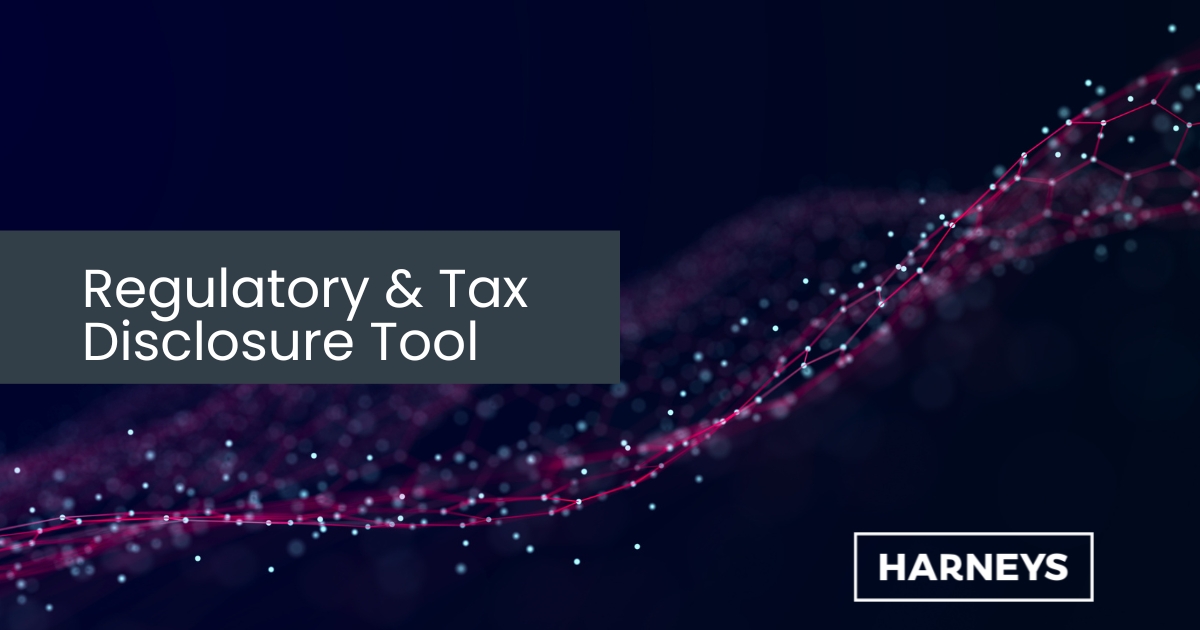 Regulatory & Tax Disclosure Tool | Our products | Harneys Technology ...